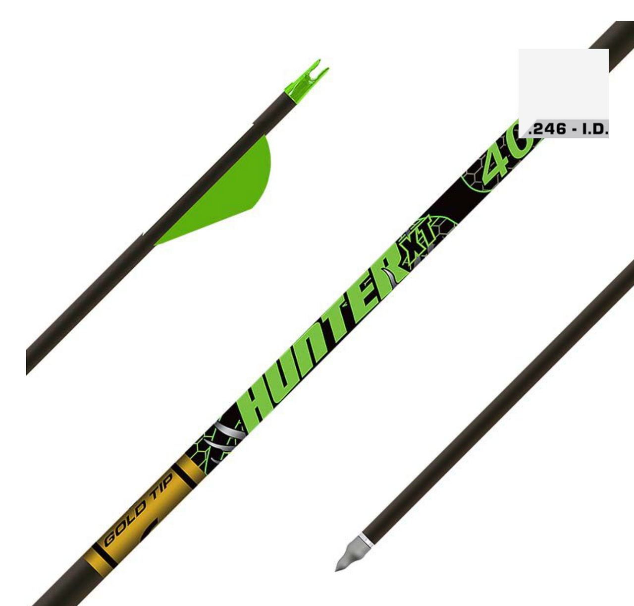 Gold Tip Hunter XT Factory Fletch 6 Pack - Average Jack Archery
