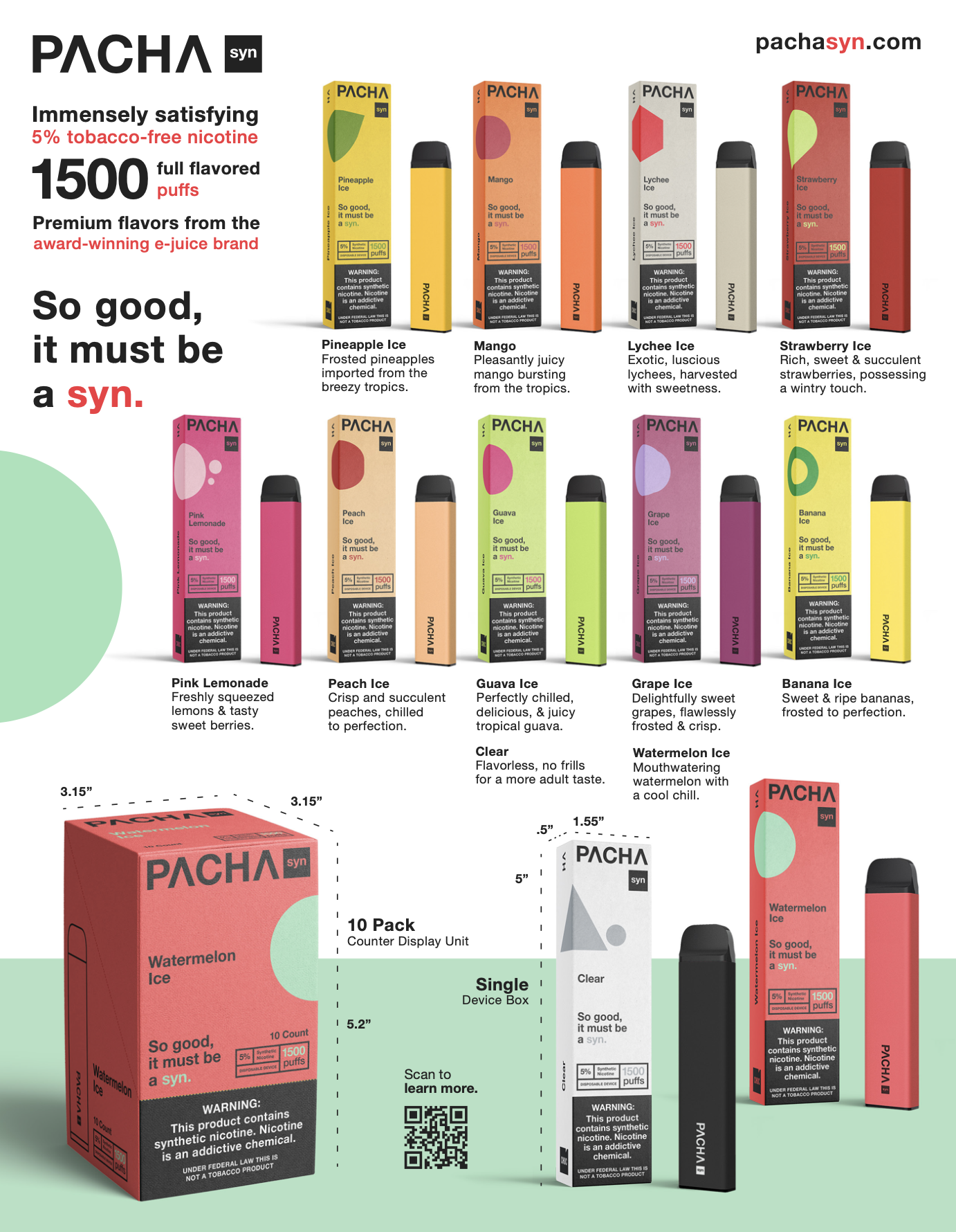 Pacha Syn 1500 Puffs - $7.86 - Disposable Vape | PerfectVape
