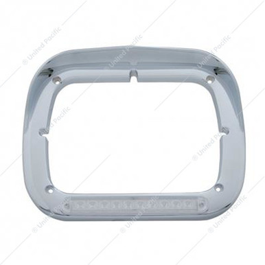 10 LED 5" X 7" HEADLIGHT BEZEL WITH VISOR