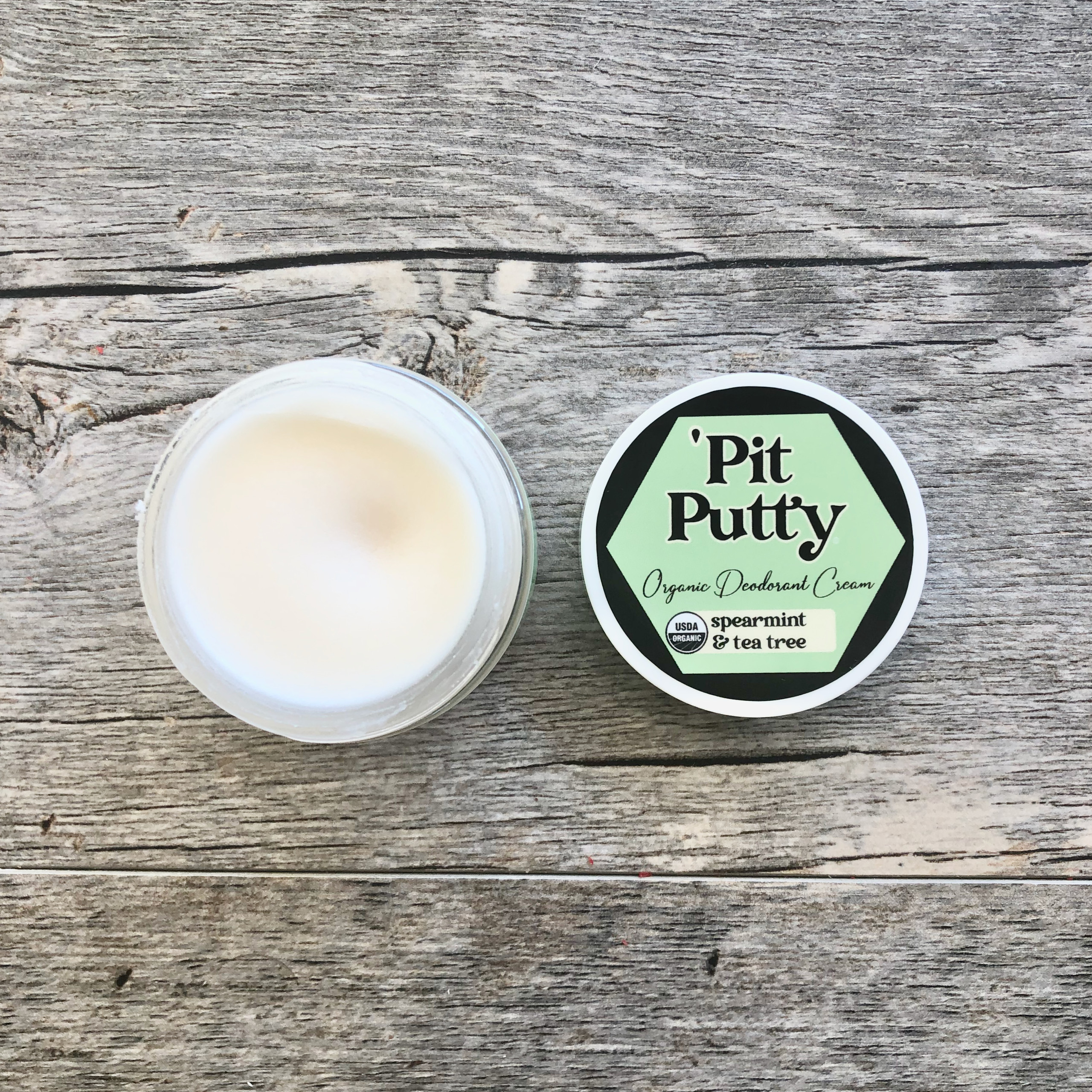 Organic Deodorant Cream Spearmint & Tea Tree Pit Putty