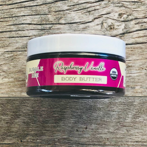 Organic Body Butter Raspberry Vanilla USDA Certified 8 oz
