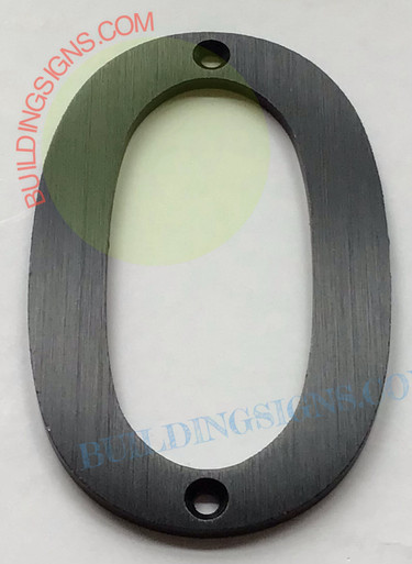 Apartment number O Sign ( Black Aluminum, 3 inch)-Floating Mount ...