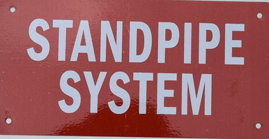 Standpipe System Sign (Aluminium Reflective, RED 4x8)