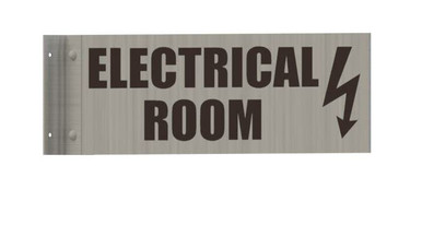 Electrical Room Sign -Two-Sided/Double Sided Projecting, Corridor and ...