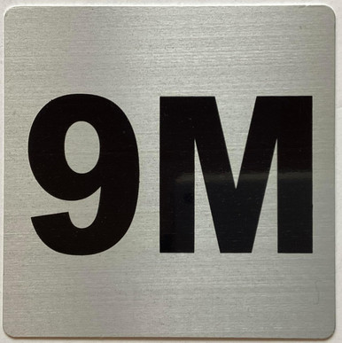 Apartment number 9M sign - UNIT NUMBER 9M SIGN (SILVER, SIZE 4x4 inch ...