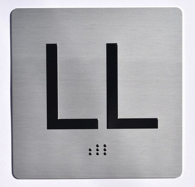 ELEVATOR JAMB- LL - SILVER (ALUMINUM SIGNS 4X4)