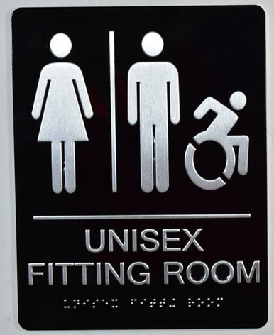 ACCESSIBLE Fitting Room Sign with Tactile Text and Braille Sign ...