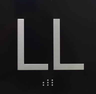 LL Elevator Jamb Plate Sign (Lower Level Elevator JAMB) with Braille ...