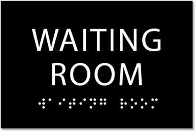 Waiting Room Sign -Black(Aluminium, Black/Silver,Size 5x7) The ...