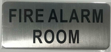 FIRE ALARM ROOM SIGN (BRUSH ALUMINIUM, 3.5X8 )-The Mont argent line