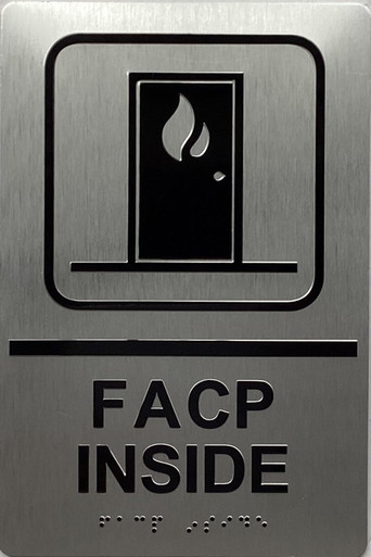 FACP INSIDE / fire alarm control panel inside SIGN Raised letters ...