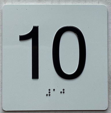Elevator floor 10 Sign/jamb plate floor 10 sign letters/Image & Grade 2 ...