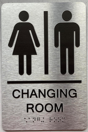 CHANGING ROOM sign / Unisex changing room sign with Raised letters ...