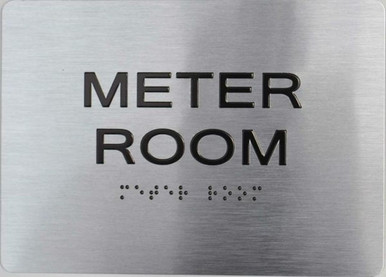Meter Room Sign-Braille Sign with Raised Tactile Graphics and Letters ...