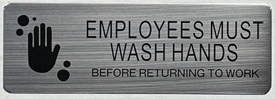 STAIRWELL Sign (Brushed Aluminum, Size 3X9) sign