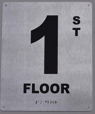 1ST Floor Sign-Tactile Signs - Floor Number Tactile Touch Braille Sign ...