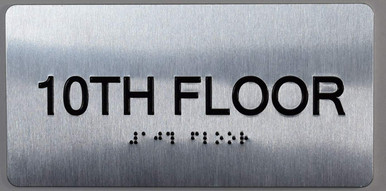 10th Floor Sign-Tactile Signs - Floor Number Tactile Touch Braille Sign ...