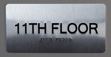 11th Floor Sign-Tactile Signs - Floor Number Tactile Touch Braille Sign ...