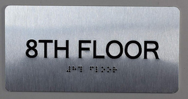 8th Floor Sign-Tactile Signs - Floor Number Tactile Touch Braille Sign ...