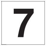 PHOTOLUMINESCENT DOOR NUMBER 7 SIGN HEAVY DUTY / GLOW IN THE DARK "DOOR ...