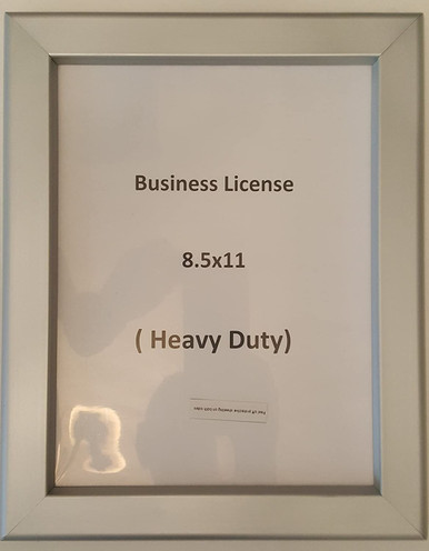 Business License Frame 8.5 x 11 ( Heavy Duty - Aluminum)