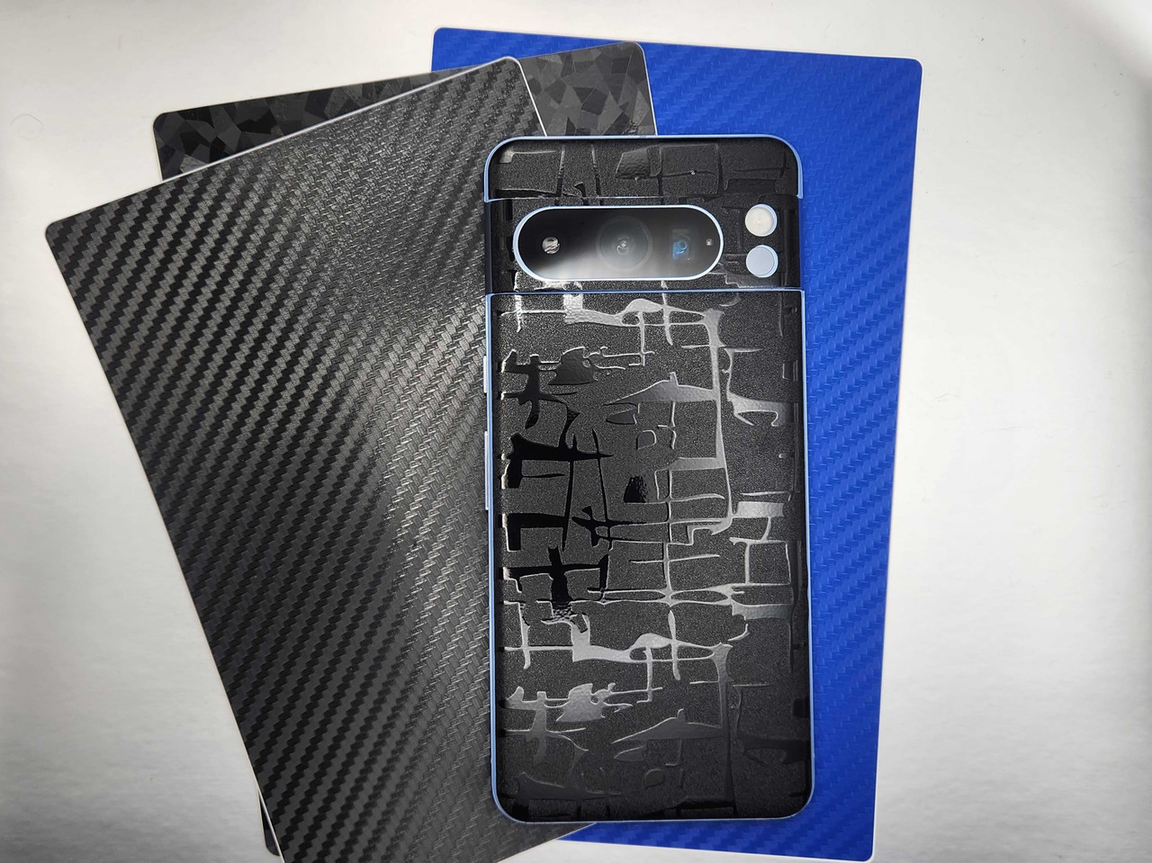 Google Pixel 6 Pro Back cover vinyl pvc skin [Carbon Fiber/Diamond/Blue ...