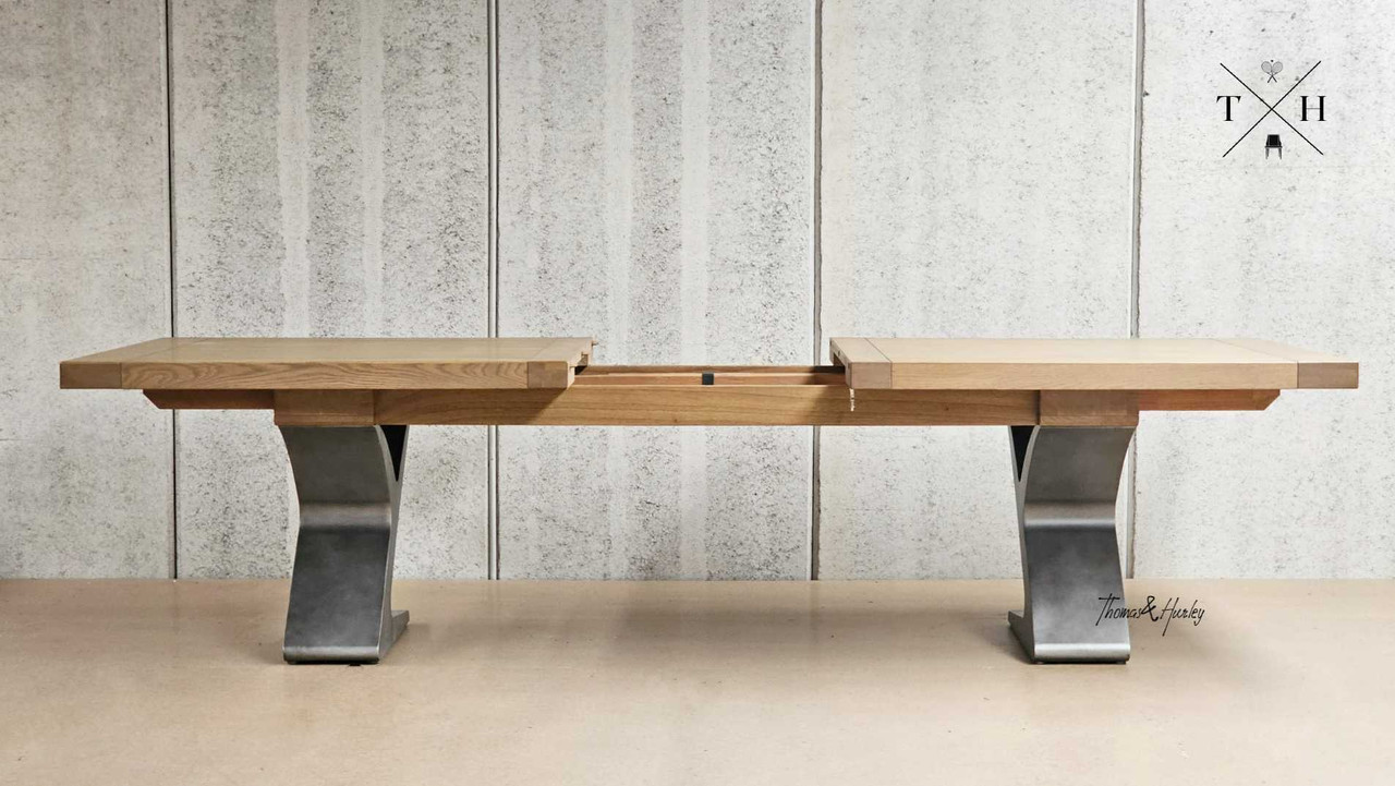 Quinn Extendable Dining Table - Contemporary Double Extension with ...
