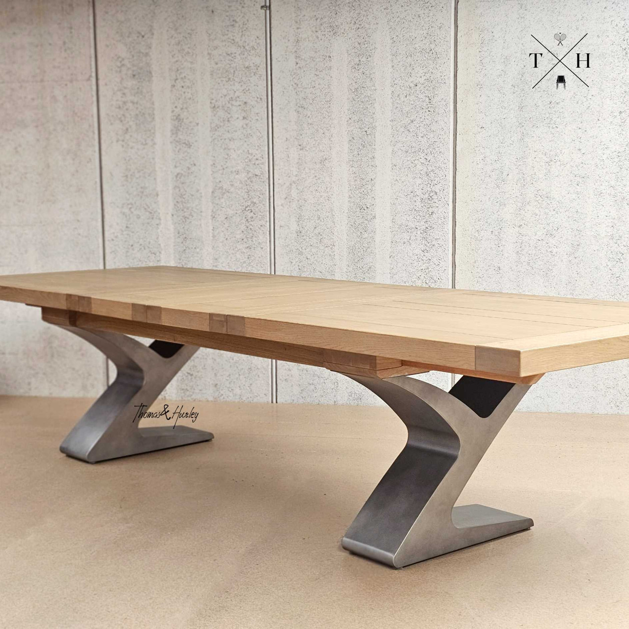 Quinn Extendable Dining Table - Contemporary Double Extension with ...
