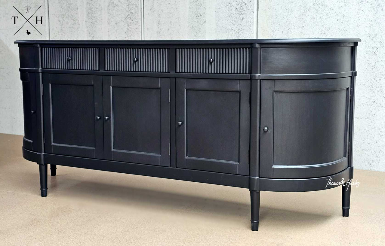 Modern French Louis Buffet Sideboard Black - Refined Styling Featuring ...