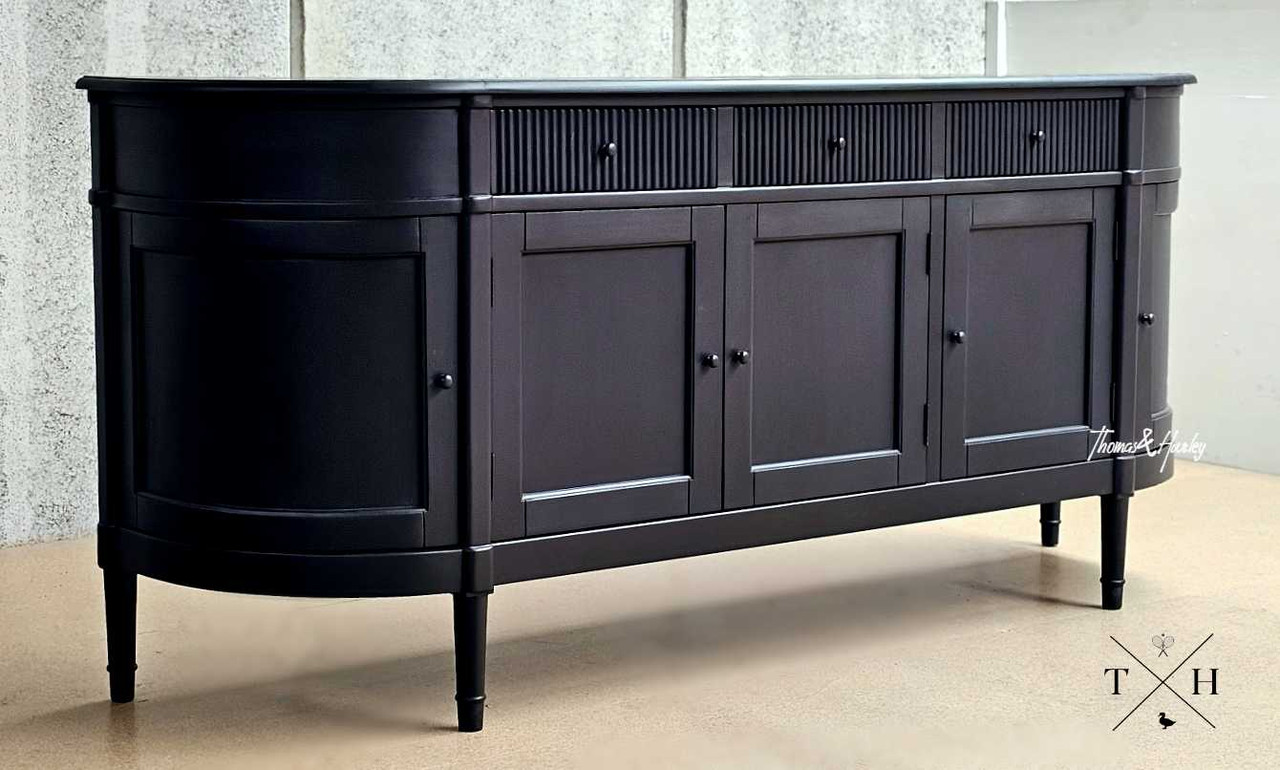 Modern French Louis Buffet Sideboard Black - Refined Styling Featuring ...