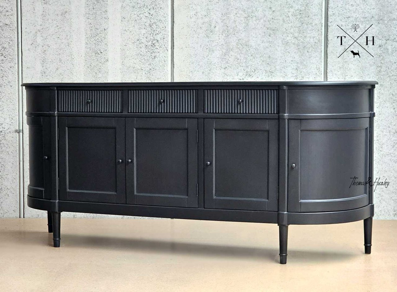 Modern French Louis Buffet Sideboard Black - Refined Styling Featuring ...