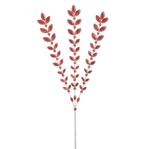Raz Red Jeweled Tree with Silver Glitter Set of 2 | Raz Imports | Raz ...