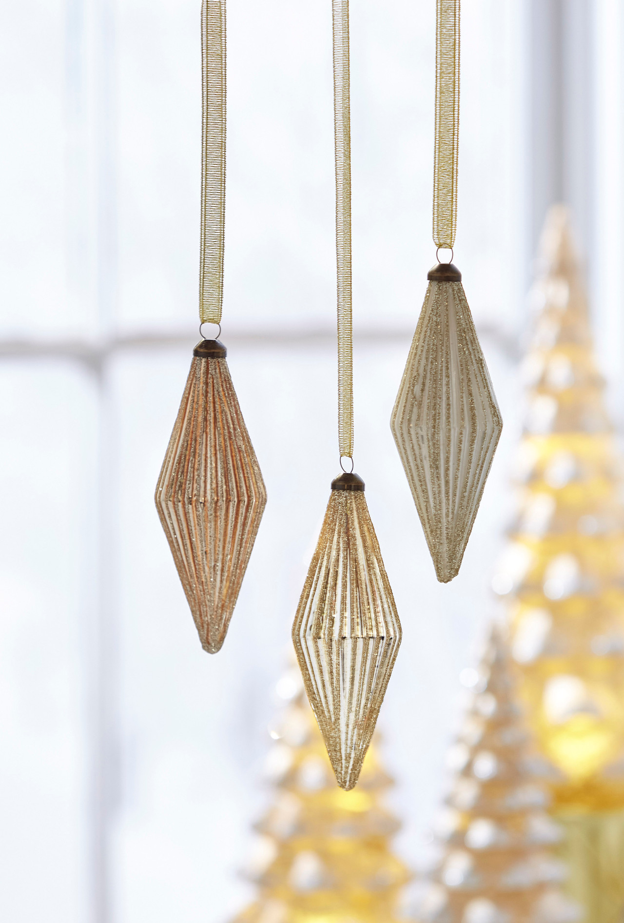 Raz 4" Gold Ribbed Glass Christmas Ornament | Raz Imports | Raz ...