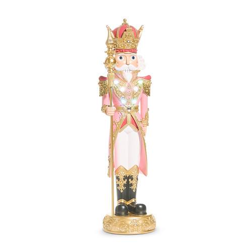 Raz 36" Large Lighted Pink Nutcracker Christmas Figure | Raz Imports ...