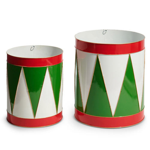 Raz 17" Oversized Nutcracker Drum Bucket Christmas Decoration Set of 2 ...