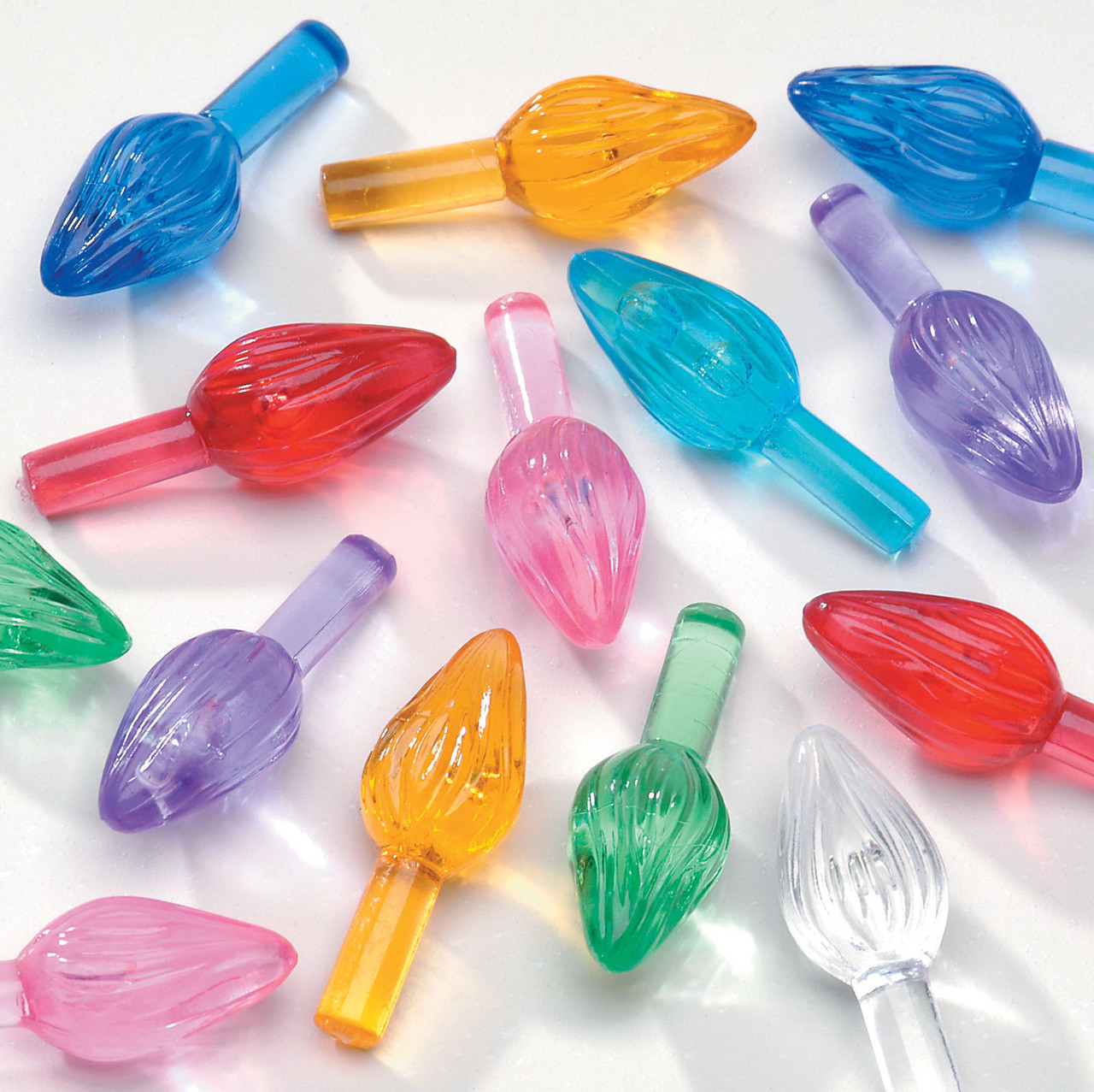 100 Pack .5" Multi Color Ceramic Tree Plastic Replacement Light Bulbs P0662