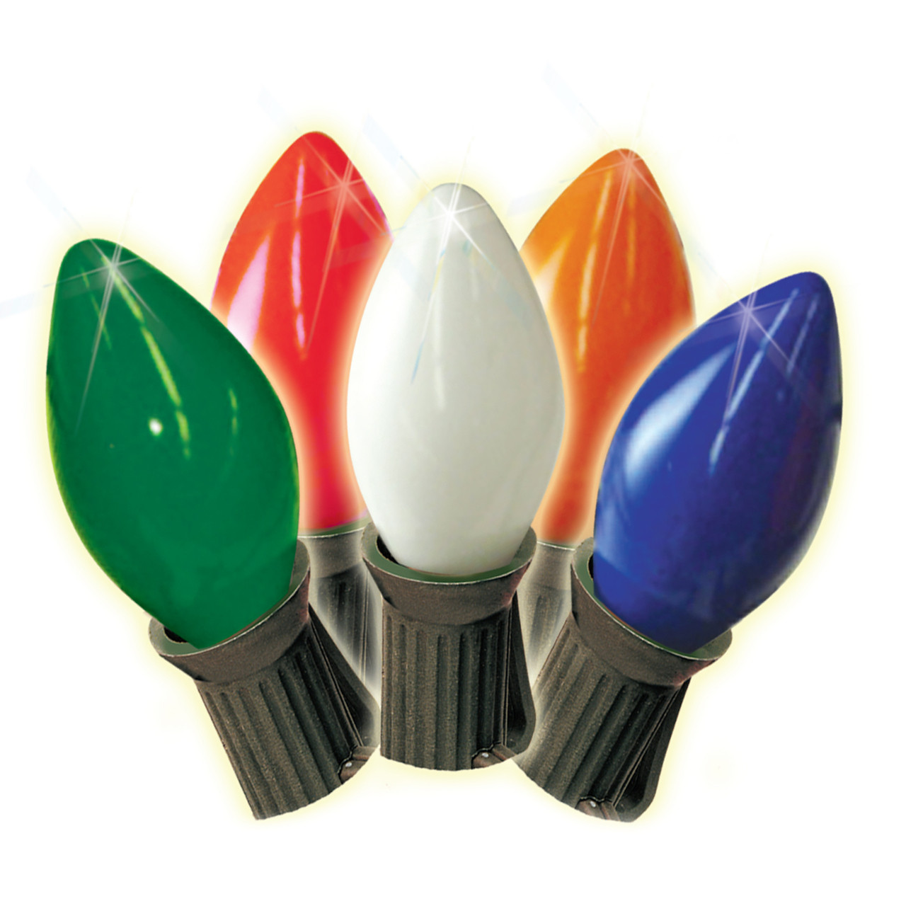 Brite Star 25 Count Multicolor Old Fashioned Ceramic C9 Christmas Light ...