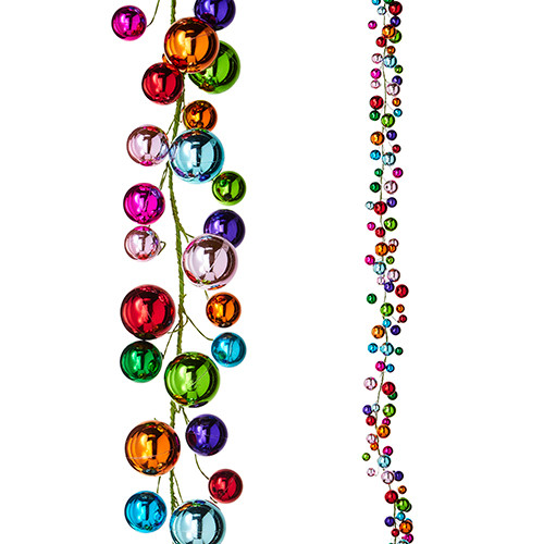 Raz 6' Multicolor Ball Christmas Garland | Raz Imports | Raz Christmas ...