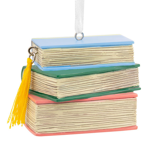 Hallmark 2.25" Stack of Books Christmas Ornament | Hallmark Christmas ...