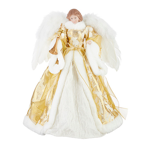 Raz 16" Golden Angel Christmas Tree Topper | Raz Imports | Raz ...