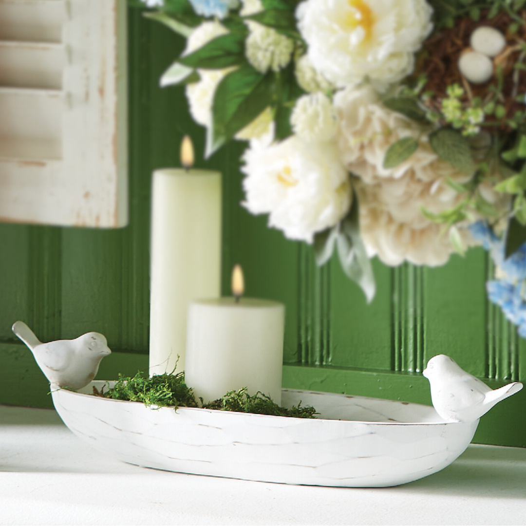 Raz 19.25" Bird Finial Dough Bowl Spring Decoration | Raz Imports | Raz ...