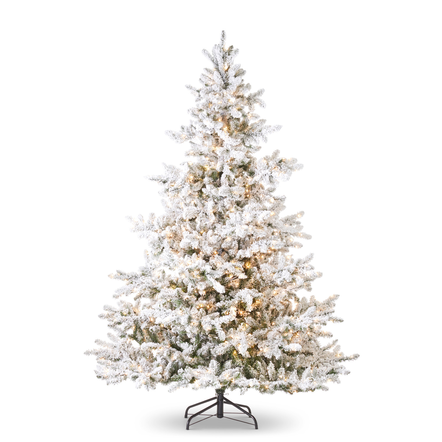Raz 7.5" Snake Light Flocked Aurora Spruce Christmas Tree | Raz Imports ...