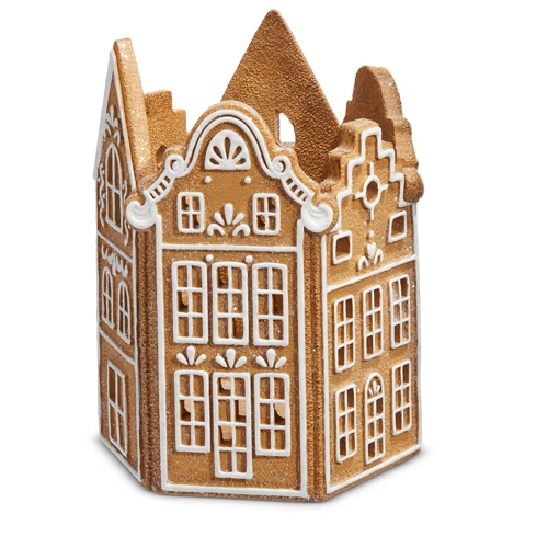 Raz 8" Gingerbread Village Christmas Candle Holder | Raz Imports | Raz ...