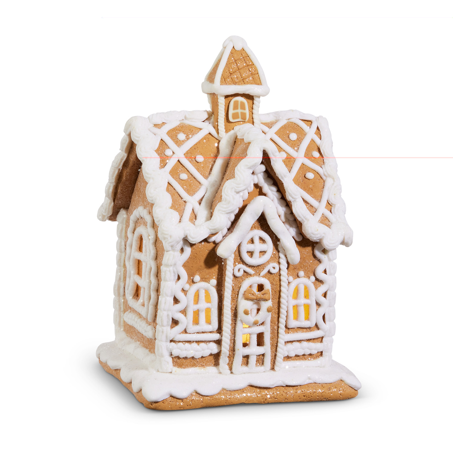 Raz 7.75" White and Brown Lighted Gingerbread House | Raz Imports | Raz ...