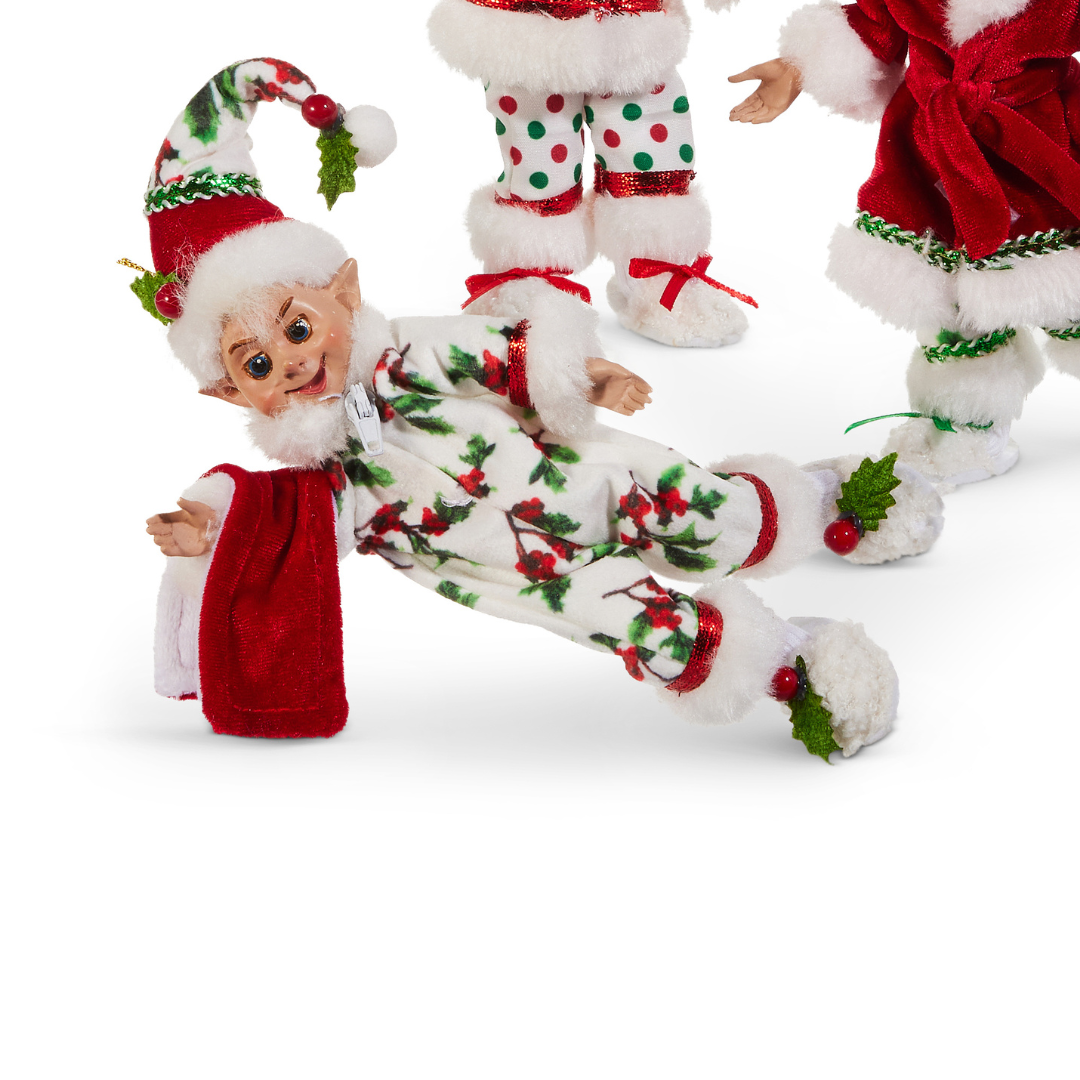 Raz 7" Pajama Party Posable Elf Christmas Figure | Raz Imports | Raz ...