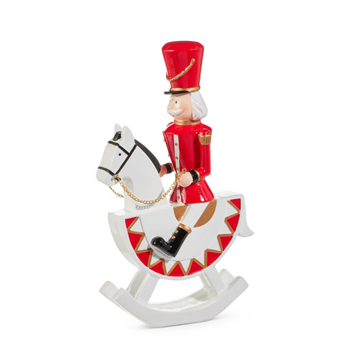 Raz 11" or 27.5" Nutcracker on Rocking Horse Christmas Figure ...