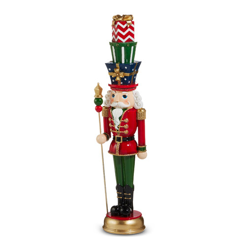 Raz 19.75" Nutcracker with Presents Christmas Figure | Raz Imports ...