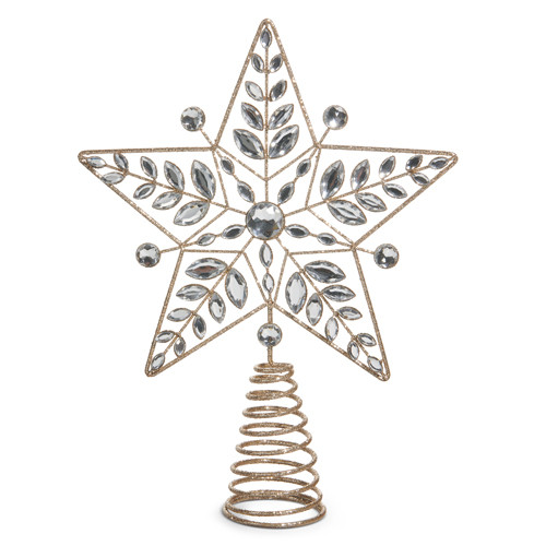 Raz 12" Jeweled Star Christmas Tree Topper | Raz Imports | Raz ...