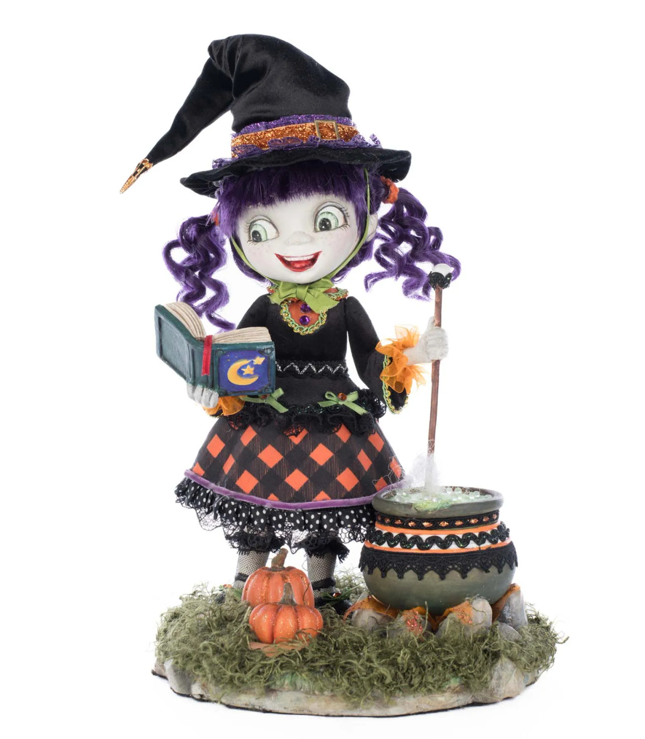 Katherine's Collection 11.5" Poppy Broomson Witch Tabletop Halloween ...