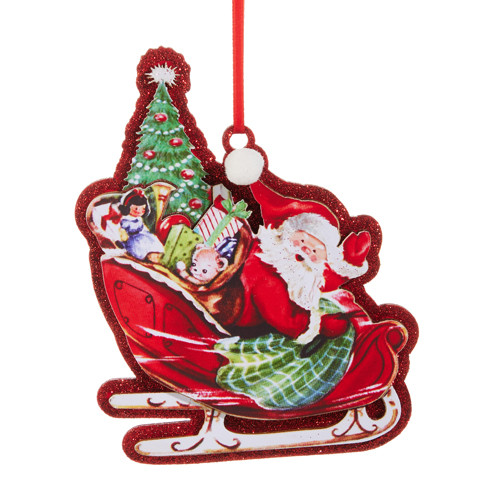 Raz 4.75" The Magic of Christmas Santa Ornament | Raz Imports | Raz ...